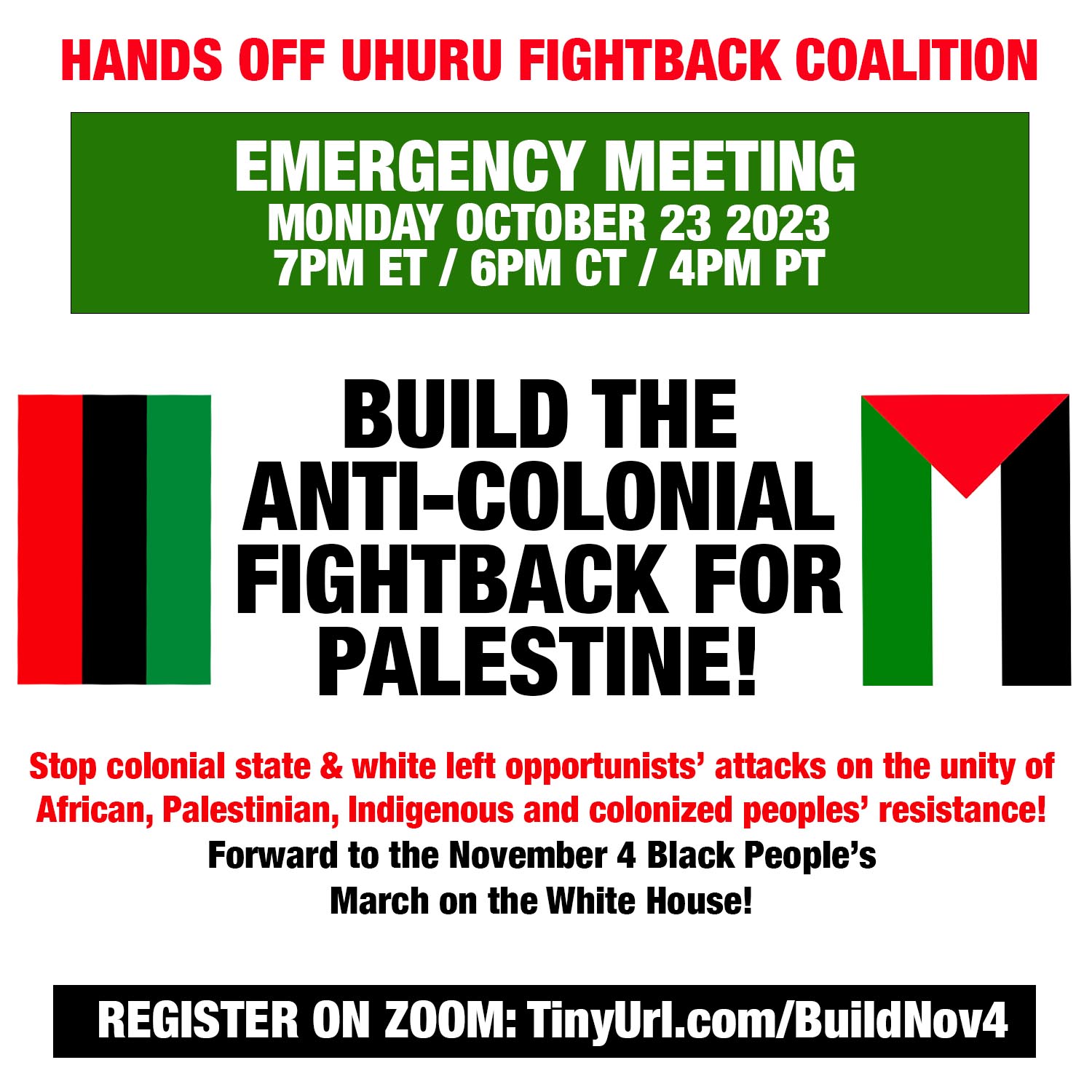 Coalition – Hands Off Uhuru! Hands Off Africa!