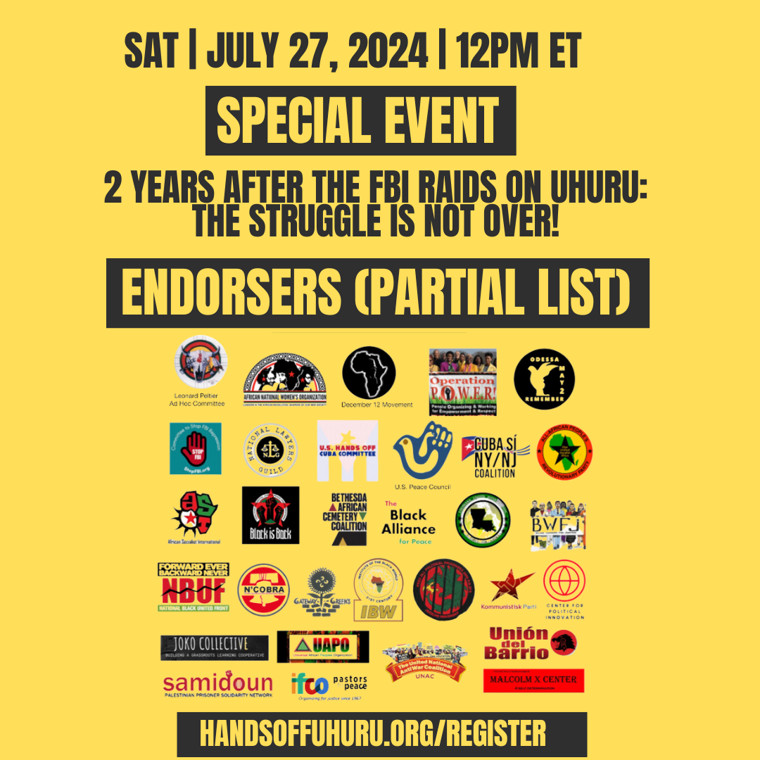 Hands Off Uhuru! Hands Off Africa! – Stop FBI attacks on the African ...